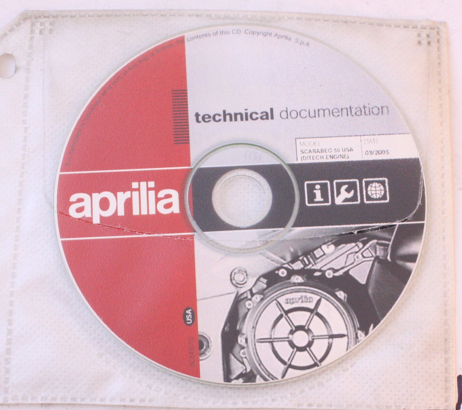Aprilia Scarabeo 50 USA (Ditech Engine) Service Tech Workshop Manual CD-ROM | eBay