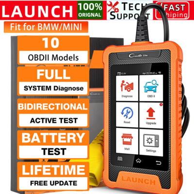 LAUNCH Creader Elite for BMW Full Systems Diagnostic Scanner OBD2 Code ...