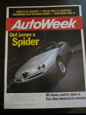 Autoweek Magazine October 1994 Out Jumps a Spider Alfa Romeo Roadster ...