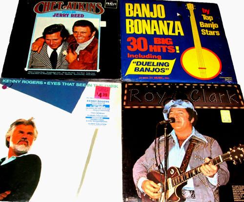 CLASSIC COUNTRY VINYL LP LOT KENNY ROGERS/ROY CLARK/CHET ATKINS/JERRY ...