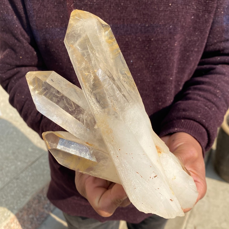 2.6LB A++++Clear Natural Beautiful White QUARTZ Crystal Cluster ...