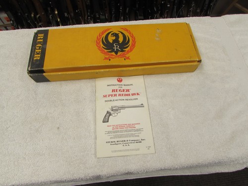 Unique Ruger 44 Magnum Redhawk Stainless Steel Box & Manual early KSRH ...