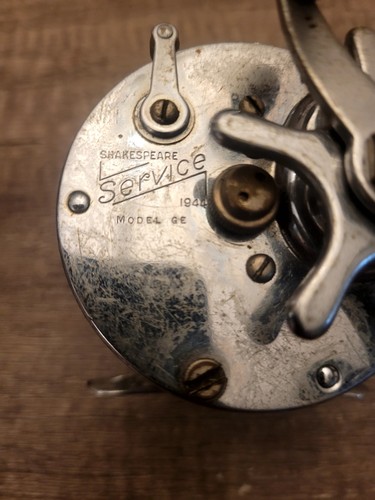 Vintage Shakespeare Service 1944 Model GE Casting Fishing Reel Working ...