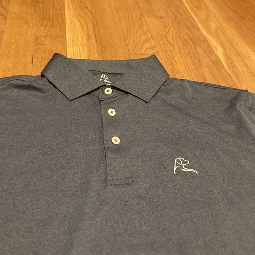 Rhoback The Whaler Solid Blue Performance Polo Long Sleeve Men's M Golf ...