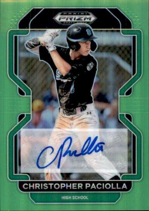 2022 Panini Prizm Draft Picks - Christopher Paciolla #PDP86 Lime Green ...