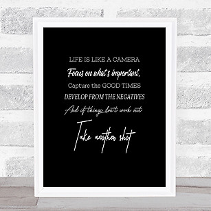 Develop From Negatives Quote Print Black & White | eBay