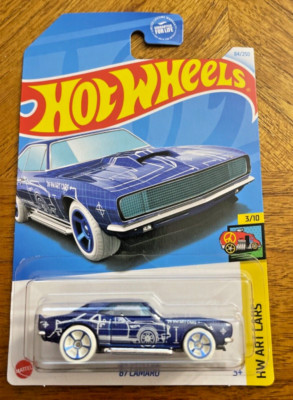 Hot Wheels ‘67 Camaro #084 HW ‘24 Art Cars 3/10 Blue VHTF! | eBay