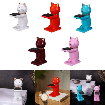 Cute Cat Figure Resin Watch Stand Bracelet Necklace Storage | eBay ...