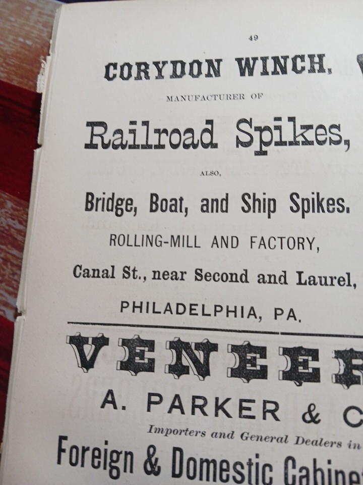 1872 print ad CORYDON WINCH Philadelphia PA Bridge Boat Ship Railroad ...