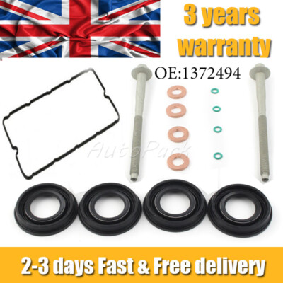 FOR FORD TRANSIT MK7 2.2 TDCi INJECTOR SEALS BOLTS+ ROCKER COVER GASKET ...