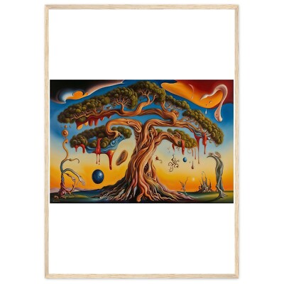 Tree Of Life Framed Wall Art Salvador Dali Stely Tree Of Life Wall Art ...