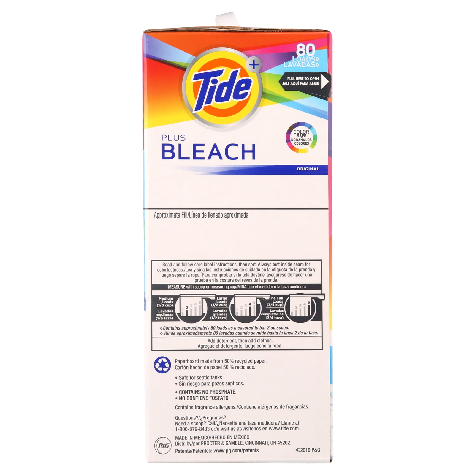 Tide Original Plus Bleach Powder Laundry Detergent - 144 Oz 80 Loads ...