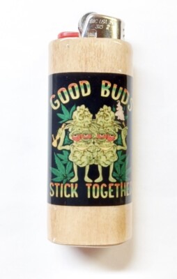 Good Buds Stick Together Gift Idea Lighter Case Holder Sleeve Fits Bic ...