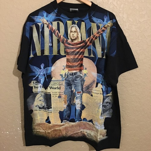 Nirvana Kurt Cobain Jesus Heart Shaped T-Shirt XL Tultex | eBay