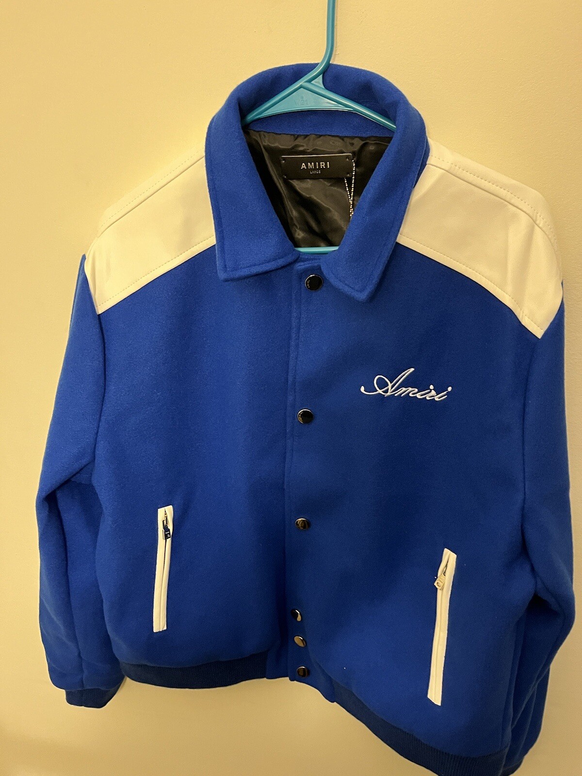 Amiri Western Blue Varsity Bomber Jacket - Gem