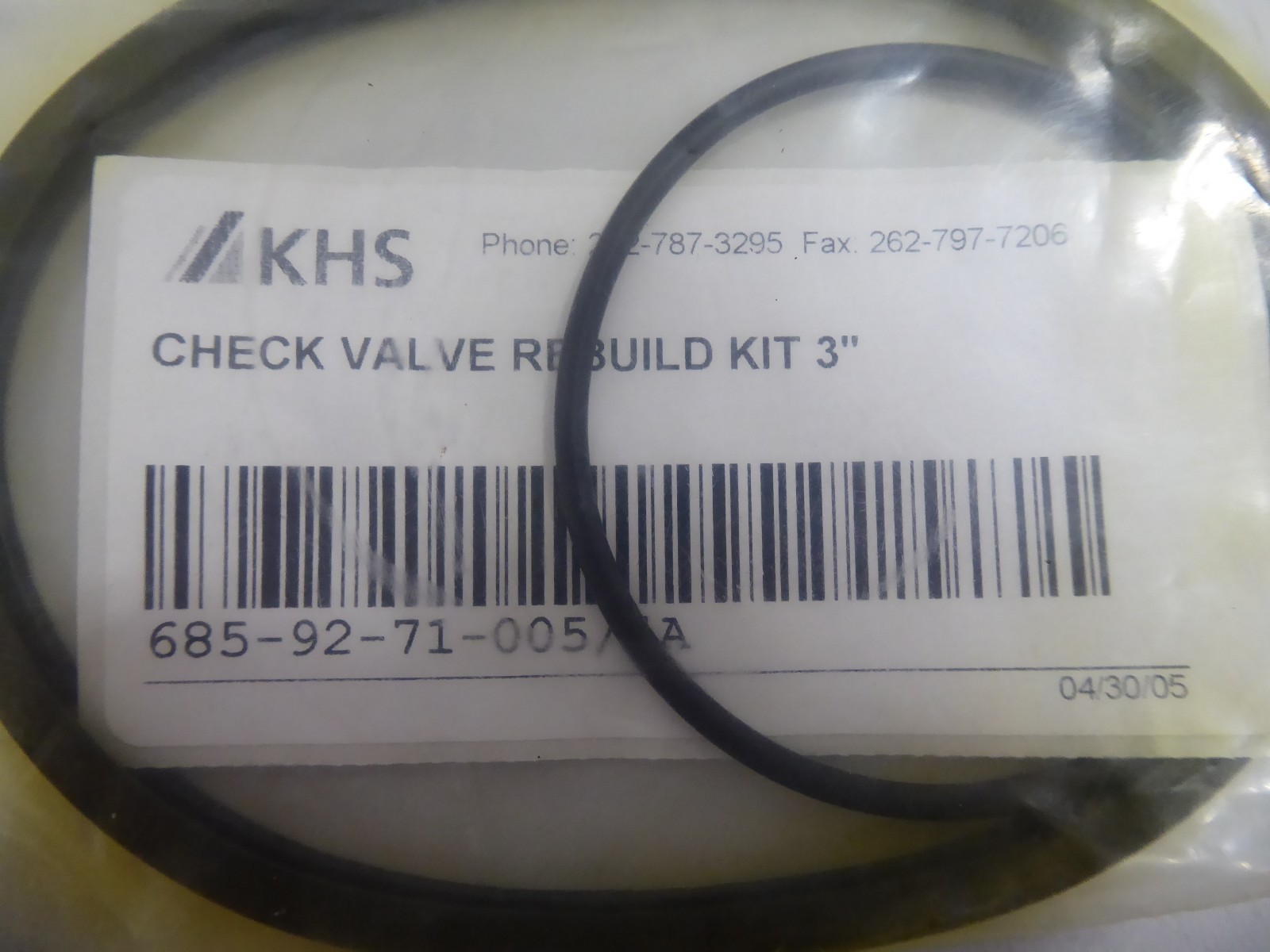 KHS 685-92-71-005/4A 3" Check Valve Rebuild Kit | eBay