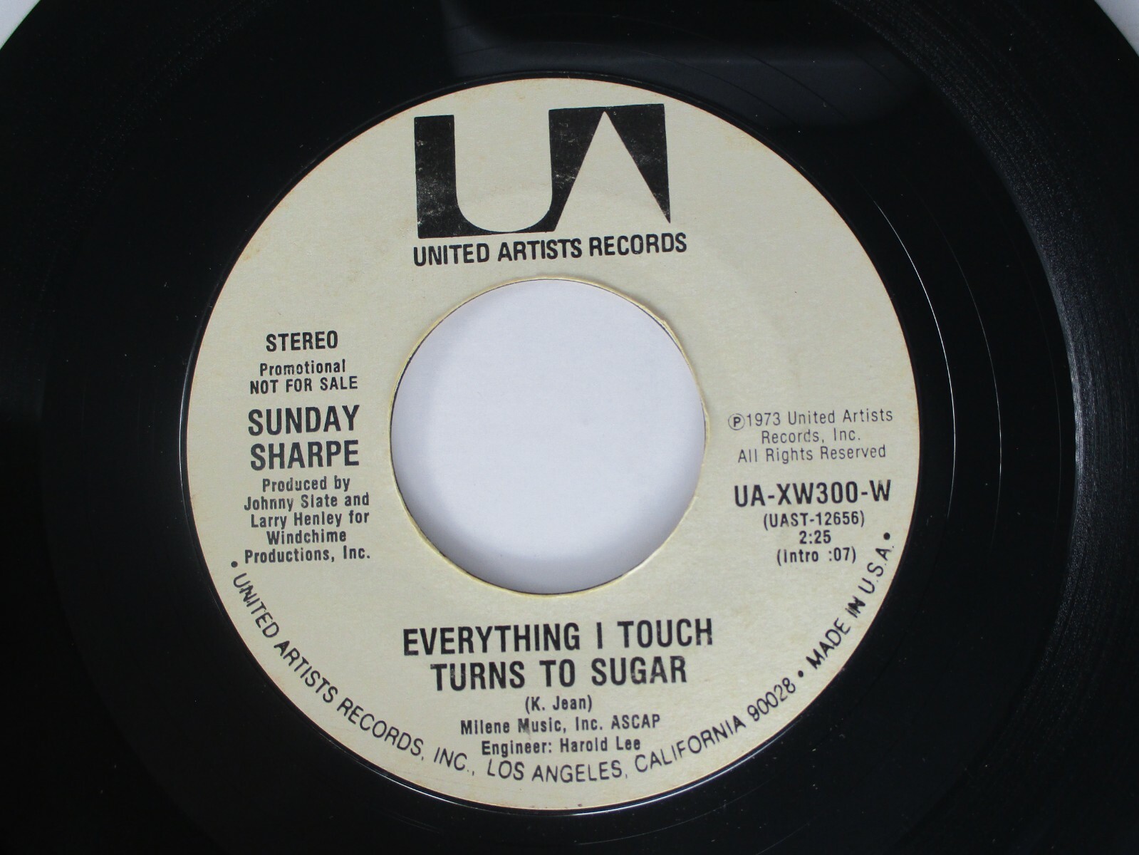 Sunday Sharpe Everything I Touch Turns To Sugar 45 United Artists 1973 ...