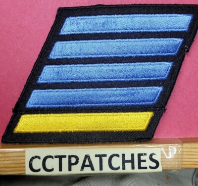 POLICE HASH MARKS RANK 4 BLUE & GOLD PATCH | eBay