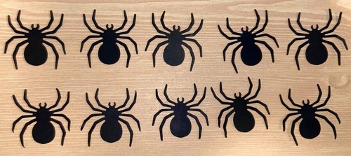 🕷️10 SPIDER cardstock paper die cut embellishment HALLOWEEN | eBay