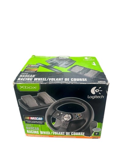 Logitech Nascar Racing Wheel W/ Pedals For Original Xbox 2004 ...