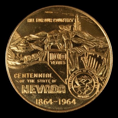 Rare 1864-1964 Nevada State Centennial White Pine County Brass Coin ...
