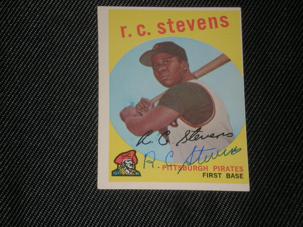R.C. STEVENS 1959 TOPPS SIGNED CARD #282 PIRATES (dec.) | eBay