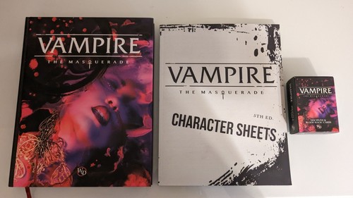 Vampire The Masquerade Lot Of 3 Starter Pack: Book, Character Sheets ...