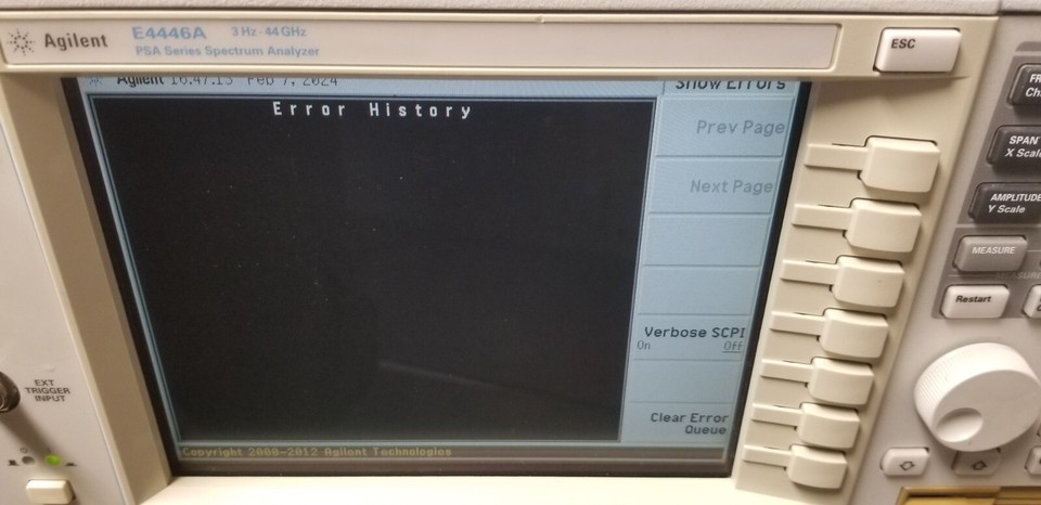 Spectrum Analyzer 44 GHz Agilent E4446A WORKS OK! Options, High ...