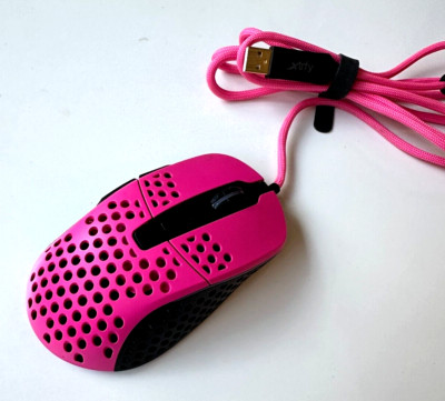 Xtrfy M4 Wired RGB Optical RGB Gaming Pink Ultra Light Mouse LED Lights ...