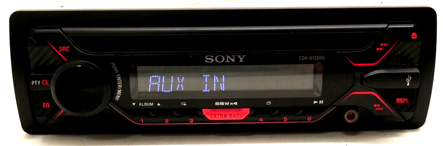 Sony CDX-G1200U CD Player Car Stereo iPhone Android MP3 USB Aux AM FM ...
