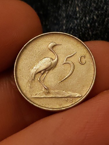 1967 SOUTH AFRICA 5 Cent 5c Tommy Sasseen free UK post XF coin Kayihan ...