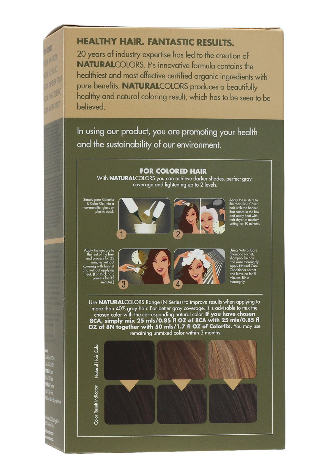 ONC NATURALCOLORS 8CA Light Caramel Hair Dye Healthier Permanent Hair ...