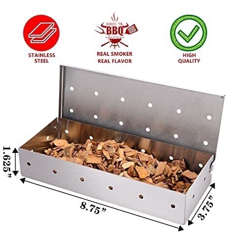 Smoker Box for wood chips - 25% thicker stainless steel | eBay