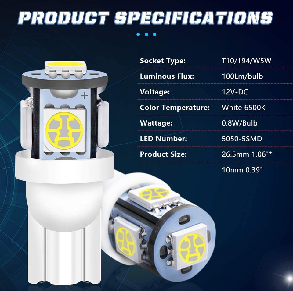 5Pcs White LED Sewing Machine Light Bulbs Fits Husqvarna Viking many ...