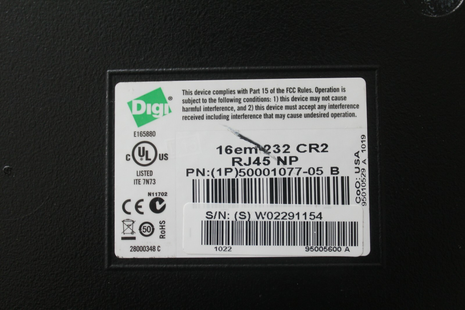DigiBox Digi Ports/16 EM 16em 232 CR2 RJ45 NP (1P) 50001077-05 -Box ...