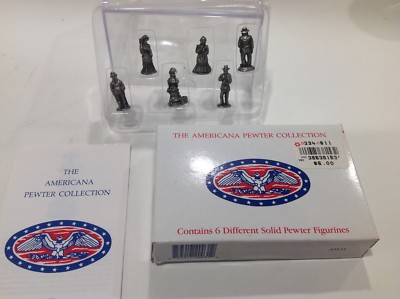 The Americana Pewter Collection AH31 Six Different Solid Pewter ...