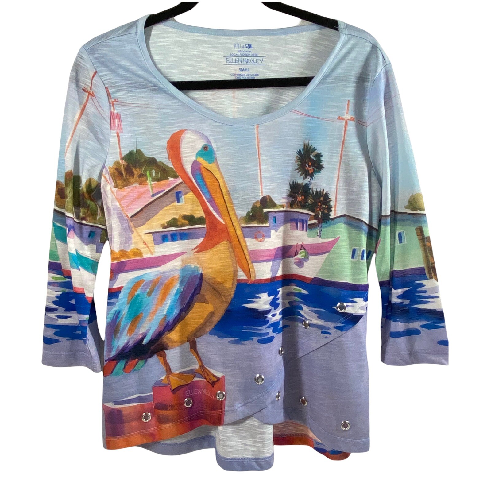 Art & Sol Pelican Print Boat Nautical By Ellen Negley… - Gem