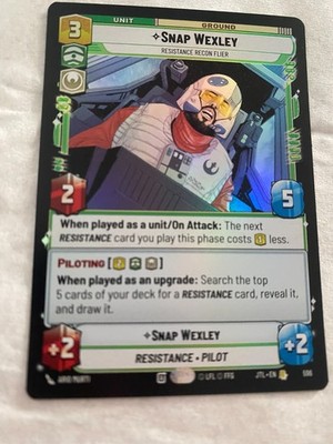 STAR WARS UNLIMITED JTL SNAP WEXLEY Rare Foil NM GLOBAL SHIPPING | eBay