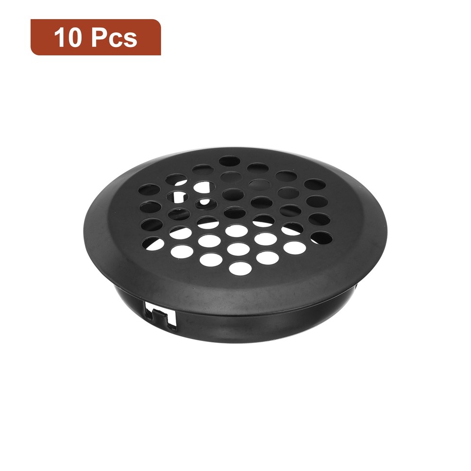 35mm Circular Soffit Vent, 10pcs Stainless Steel Round Air Vents, Black ...