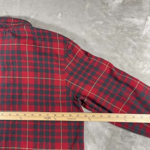 Pendleton Flannel Shirt Mens Medium Red Plaid Long Sleeve Cotton 3063 ...