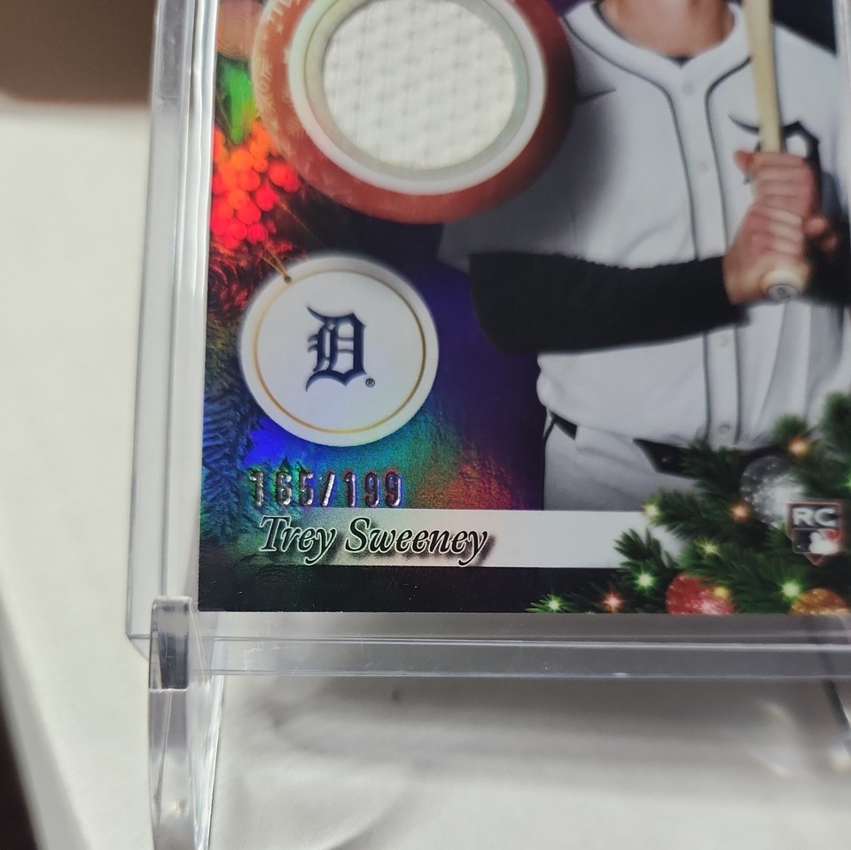 2025 Topps Holiday - Trey Sweeney Player Relic # PR-TSW (RC) Purple ...