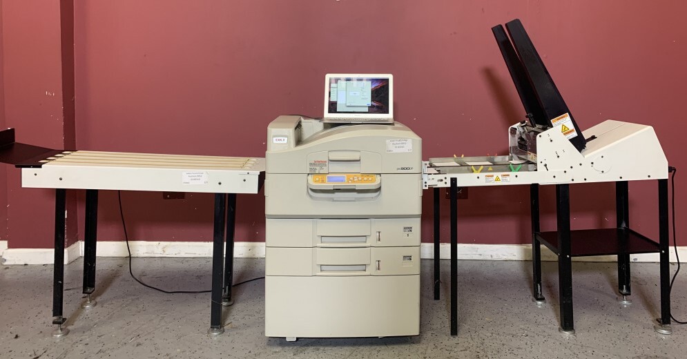 OKI PRO900DP Digital Envelope Printer with Feeder and Conveyor and ...