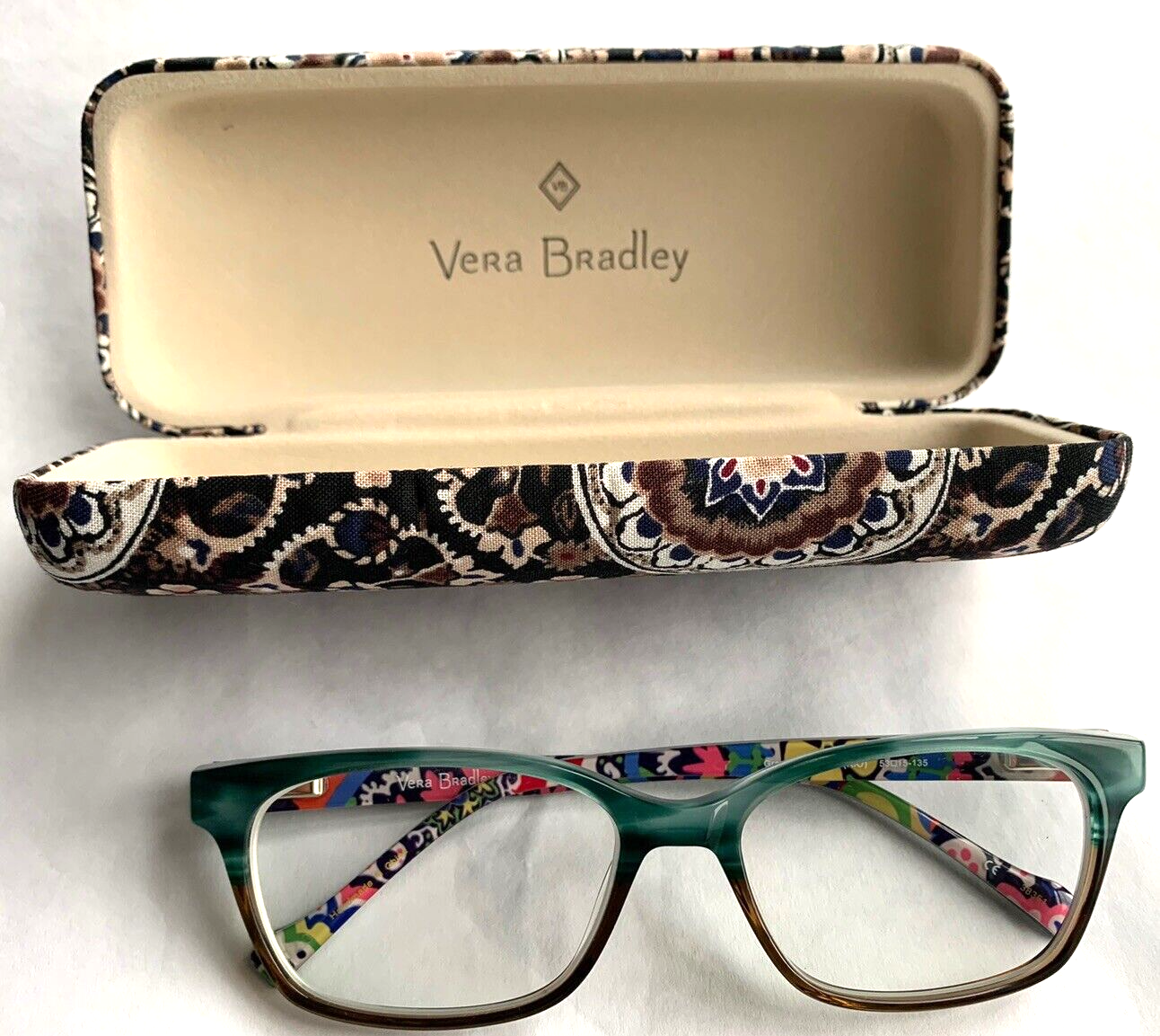 Vera Bradley Grace Rio Eyeglasses 53-15-135 Rectangle (Need Lenses) | eBay