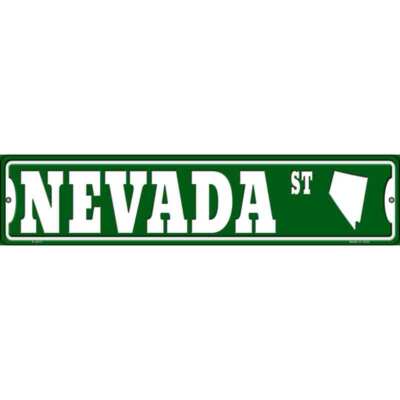 Nevada St Silhouette Novelty Small Metal Street Sign | eBay