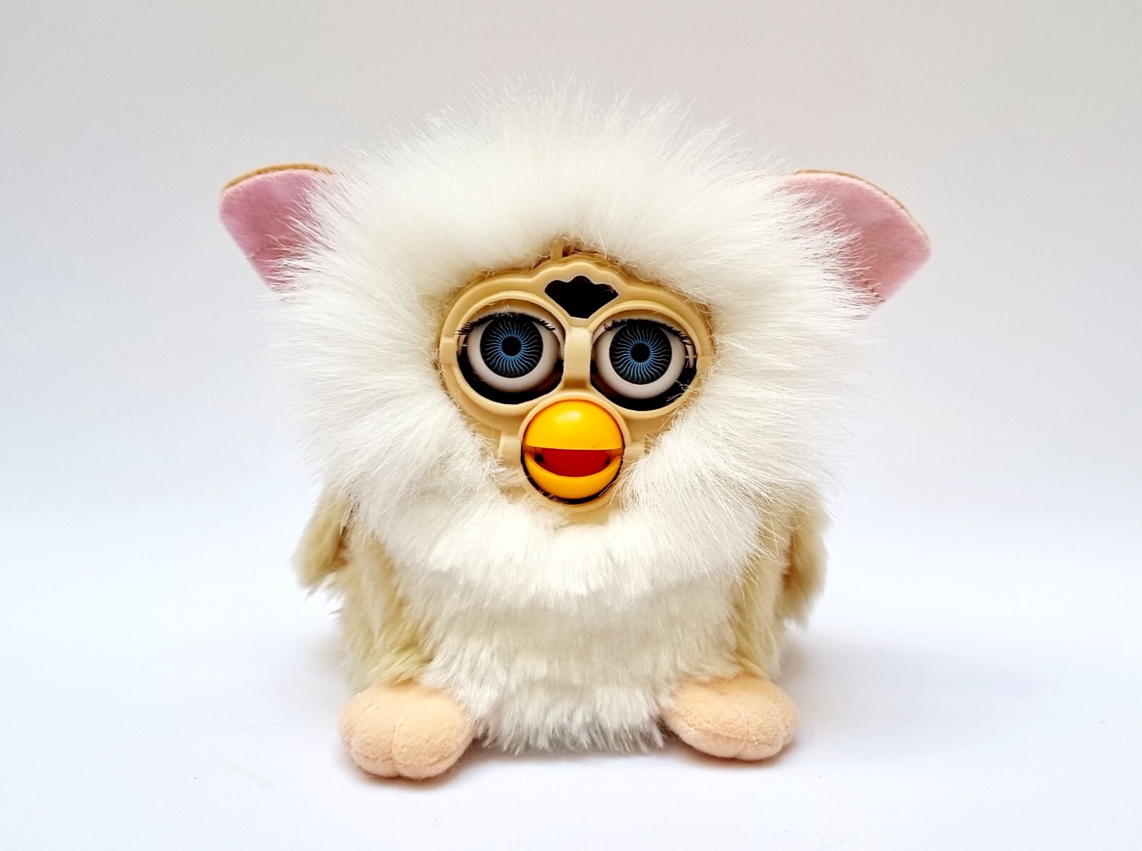 Vintage POOBEE Furby bootleg knockoff furby sand fur blue eyes HIGHLY ...