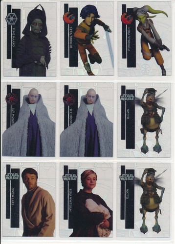 Topps Star Wars High Tek Form Pattern Lot of (9) Cards Just as Pictured ...