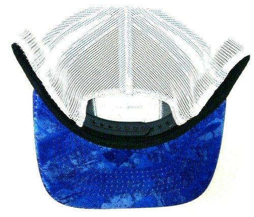 BLUE REALTREE FISHING HOOK ANTLER LOGO CURVED BILL MESH TRUCKER ...