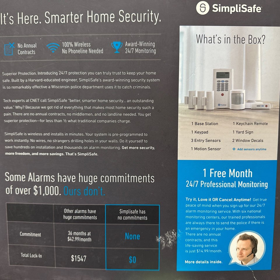 SimpliSafe Home Security System 7 PC Extra Original White New | eBay