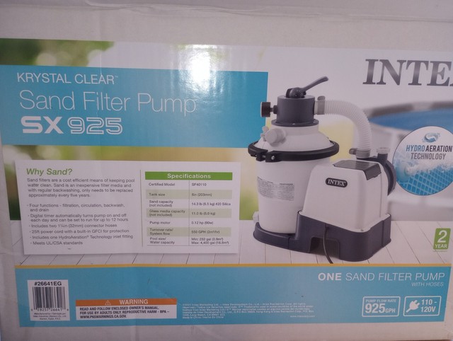 Intex 110-120V Krystal Clear Sand Filter Pump (26641EG) for sale online ...