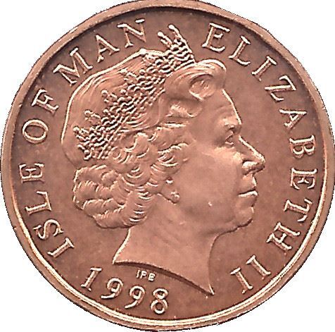 Manx Coin Isle of Man 1 Penny | Queen Elizabeth II | Rugby Ball | 1998 ...
